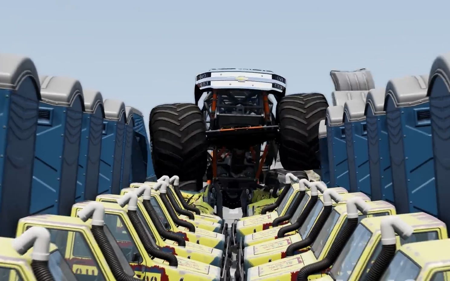 怪兽大脚车造成的车祸 - BeamNG - WreckStation_单机游戏热门视频