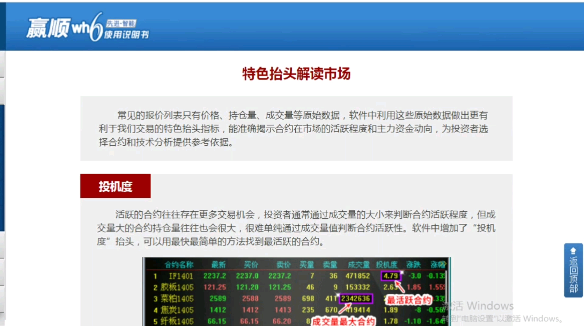 文华期货软件:特色抬头解读市场功能说明