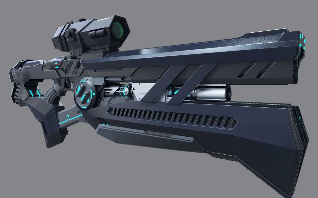 科幻枪械建模完整版-3DMAX