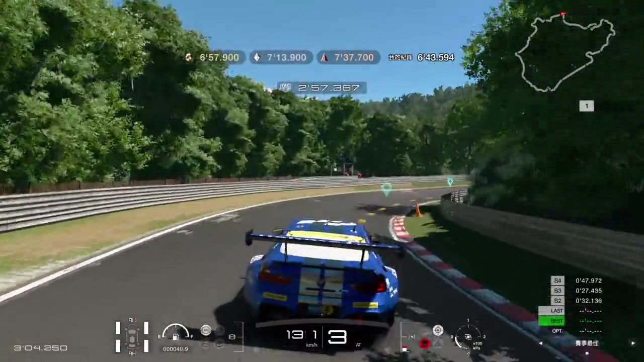 GT SPORT 纽博格林北环赛道6分44.844!