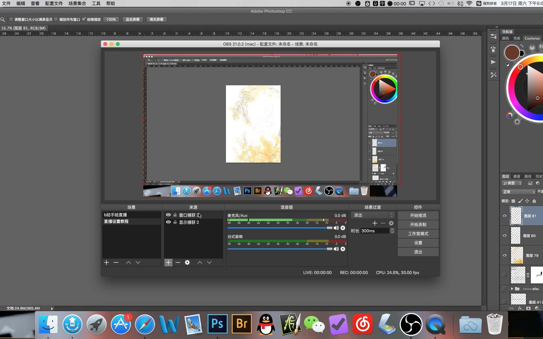 【MAC直播设置】MAC系统下OBS【绘画】up主的【直播设置】教程