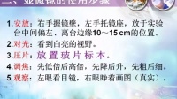 显微镜的使用步骤