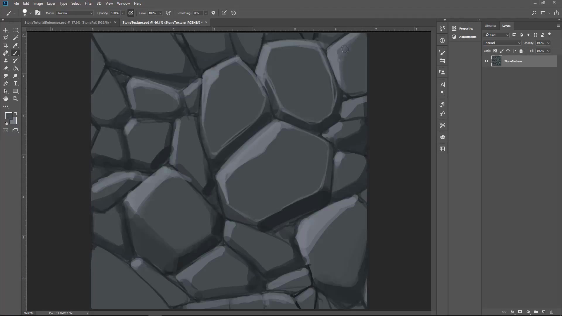 【3D建模】石头纹理刻画,动漫风格,细节慢慢,萌新可食用