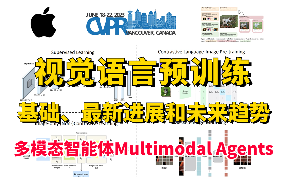 【视觉语言预训练多模态】苹果AI大佬主讲!智能体Multimodal Agents...