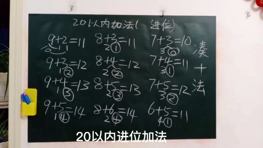 20以内进位加法,凑十法,你学会了么?