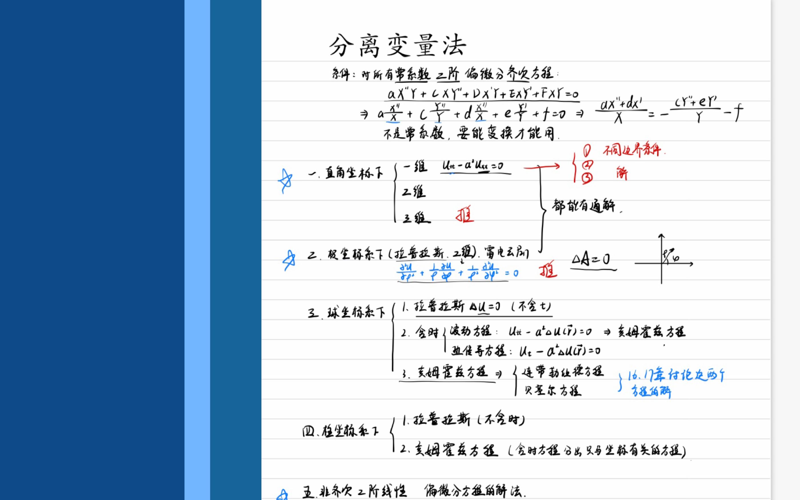 【学习笔记】数学物理方法——超超超详细的分离变量法推导(下)