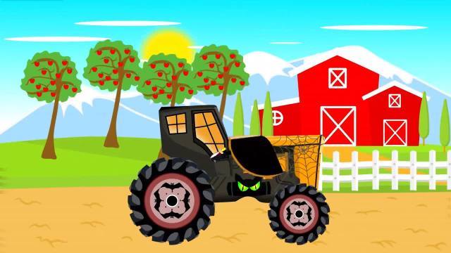 儿童工程车动画,和拖拉机一起去种西瓜吧