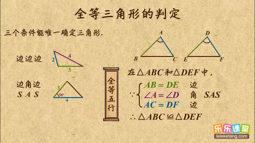 全等三角形的判定(SAS)