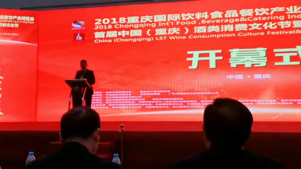 重庆首届酒类消费文化节暨名特酒交易博览会,勇哥代表主承办单位...