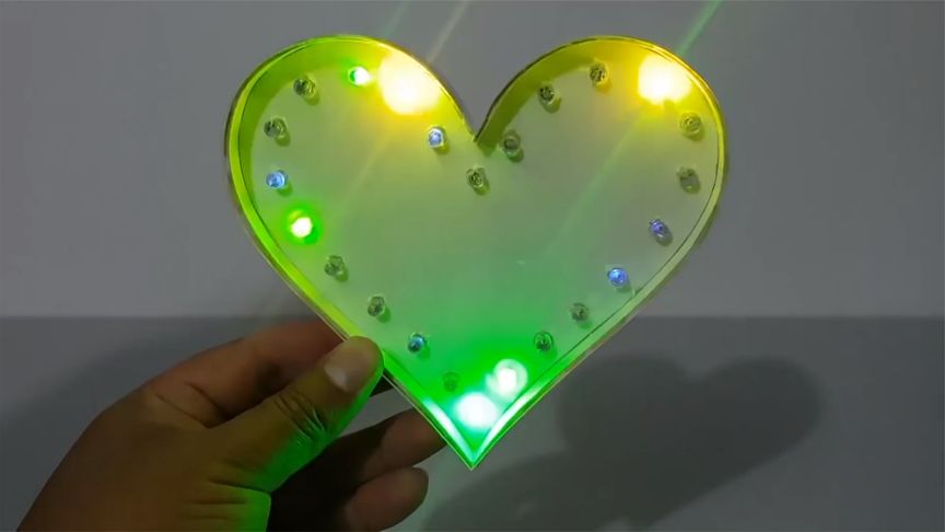 一个LED爱心灯的制作过程!