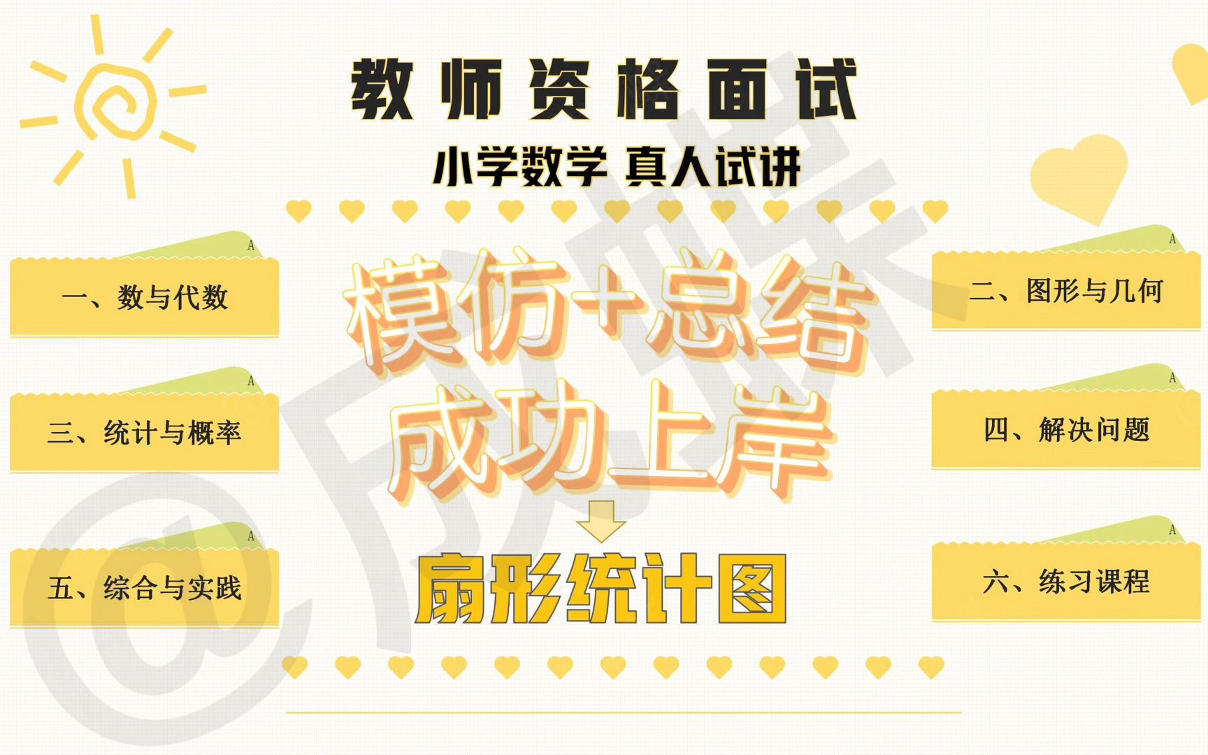 《扇形统计图》小学数学教资面试真人试讲,赶紧模仿起来
