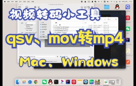 安利一个 Mac、Windows 免费 qsv、mov文件转mp4格式的小登西