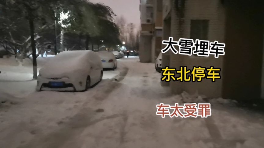 东北连续下大雪,车顶积雪车门上冻!怕冻坏车有很多保护方法!