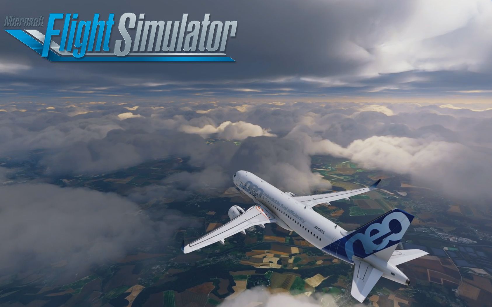 微软模拟飞行2020 空客A320伦敦-巴黎 1080P ULTRA画质