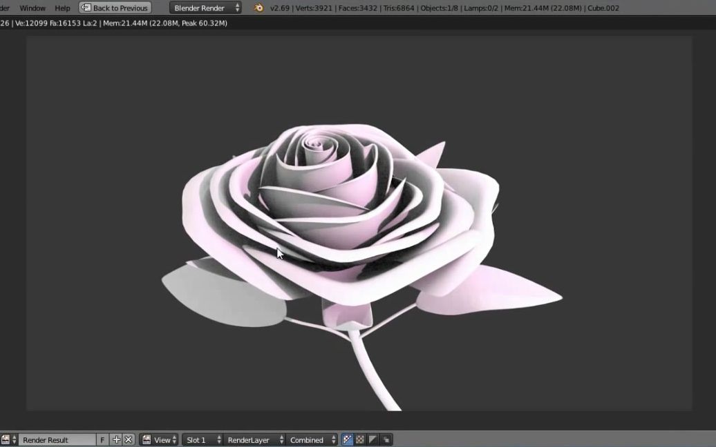 【Blender教程】玫瑰花建模速成(YouTube搬运)