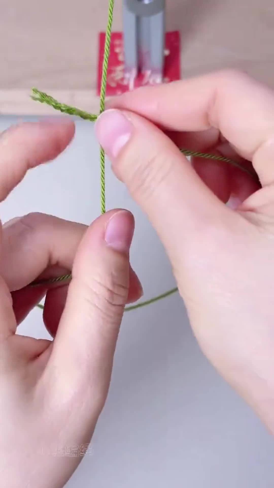快速绕线圈小技巧 #纯手工编绳 #手工编织零基础教学