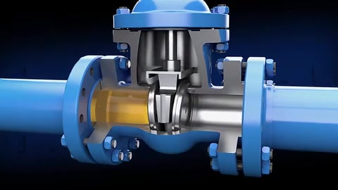 闸阀工作原理动画