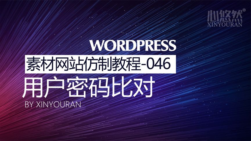 WordPress虚拟素材仿站实例教程-[046]用户密码对比