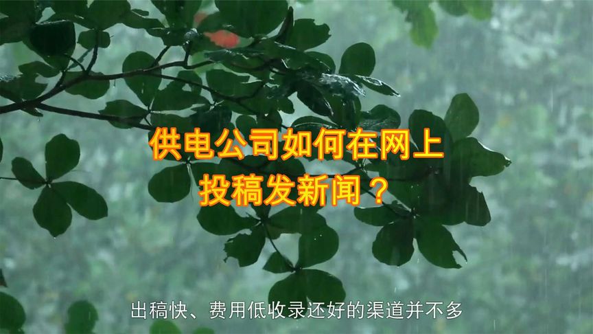 供电公司如何在网上投稿发新闻?