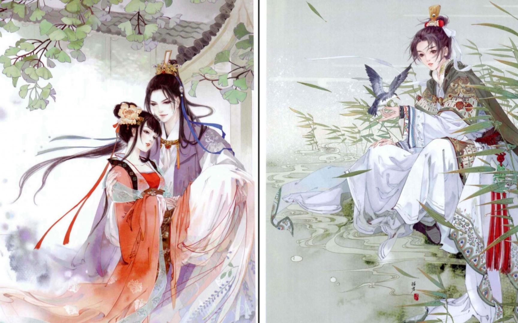 ...秘籍帮你解决!【PS 古风 板绘 插画 原画 绘画参考素材 书籍 画法】