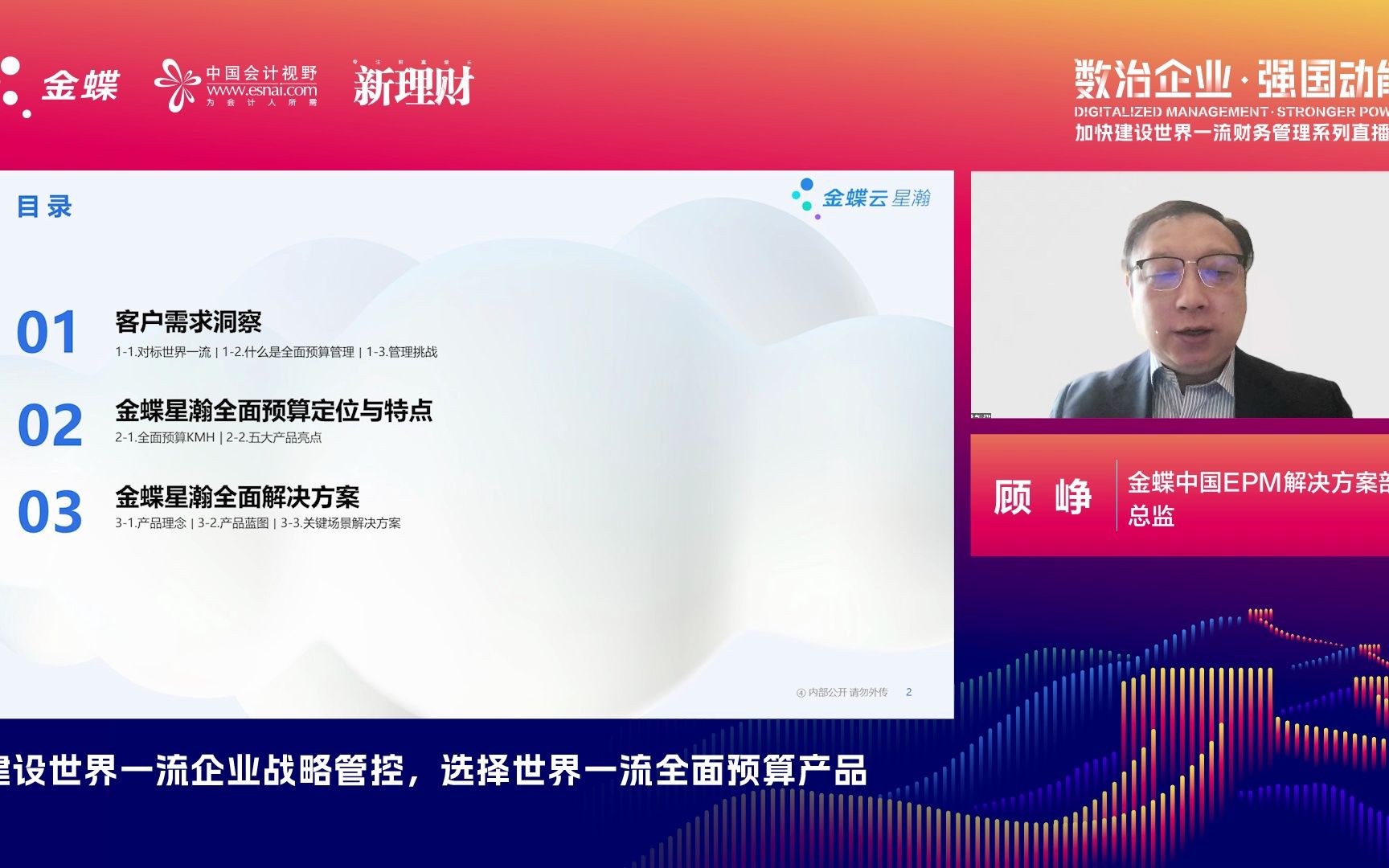 ...——《建设世界一流企业战略管控,选择世界一流全面预算产品》顾峥