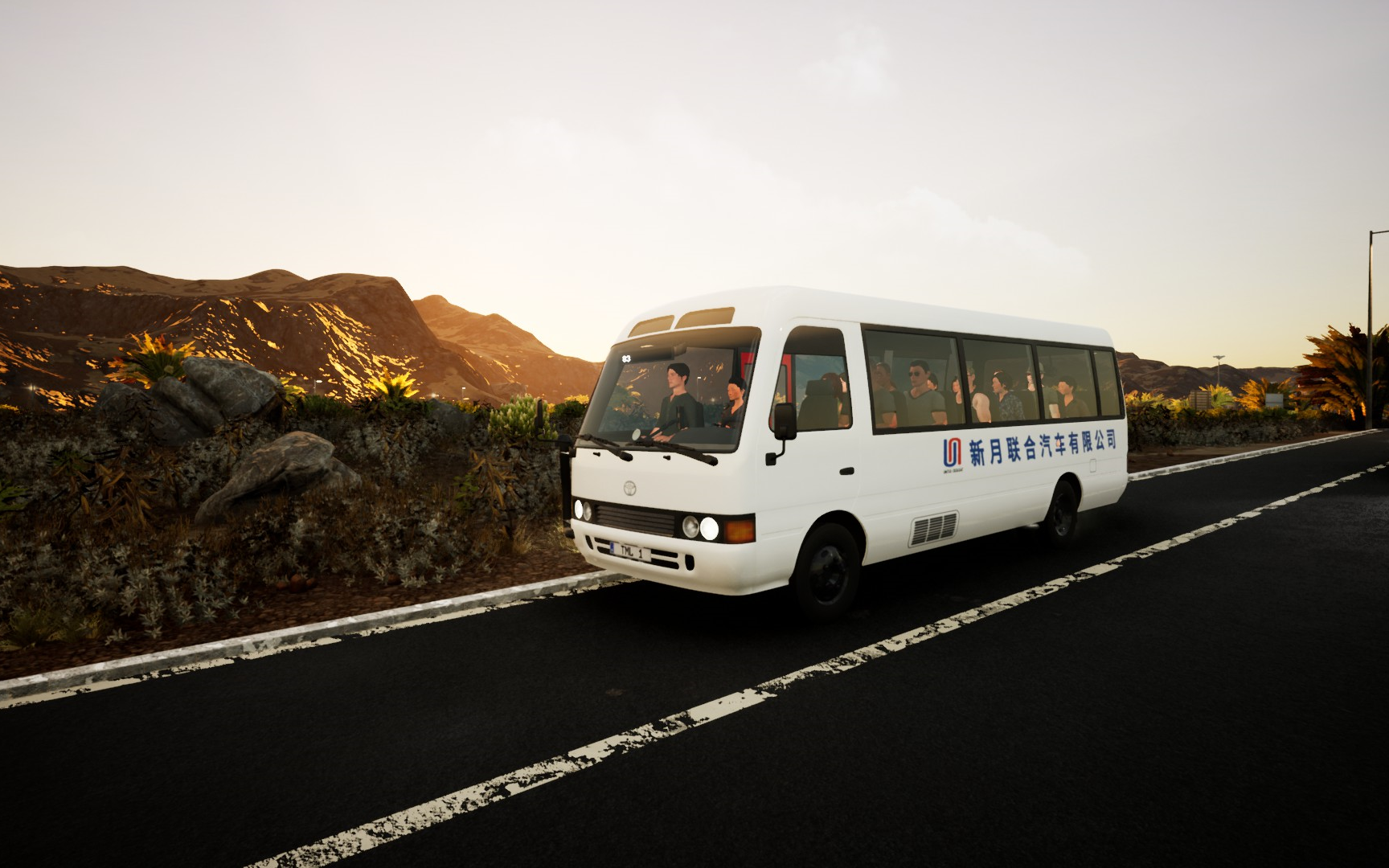 【旅游巴士模拟】考斯特机场小巴 新月联合考斯特 机场专线