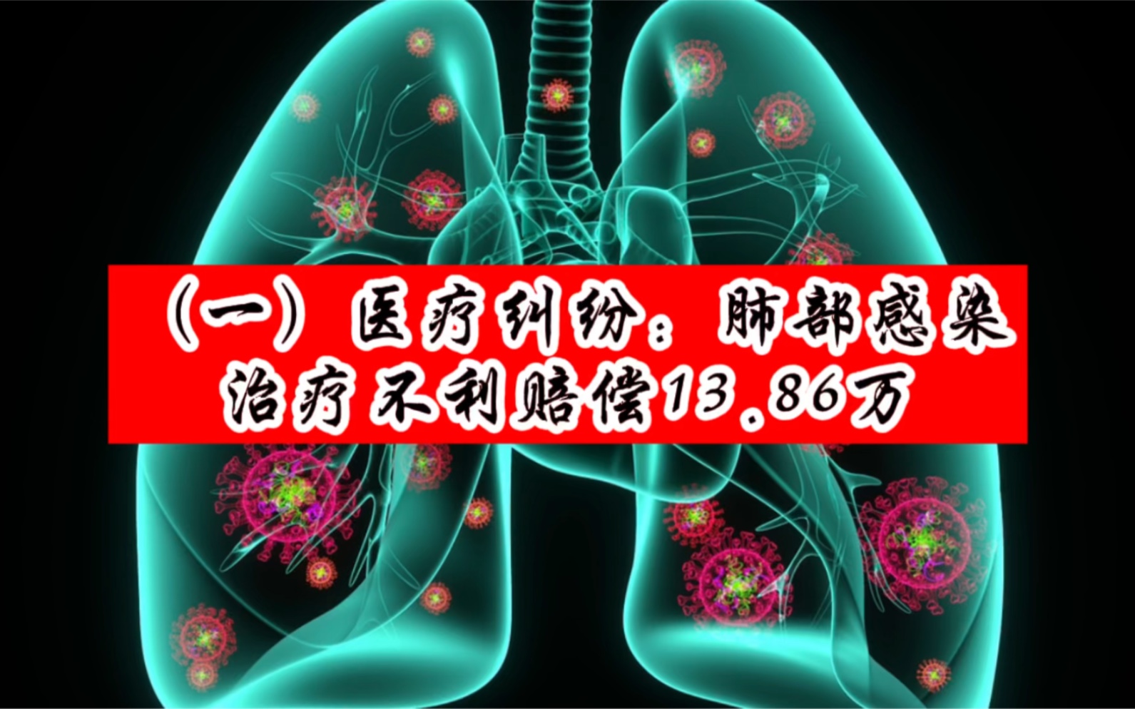(一)医疗纠纷:肺部感染治疗不利赔偿13.86万