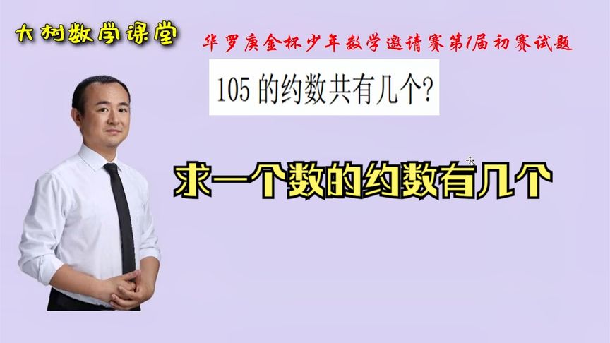 华罗庚金杯少年数学邀请赛第1届初赛第3题:求一个数的约数个数