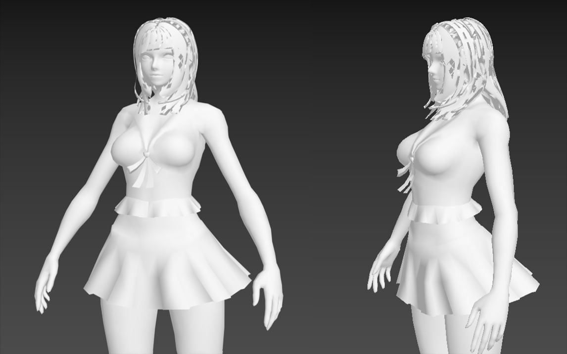 【3dmax建模】看别人穿“百褶裙”还不如自己做,零基础人物3D建模