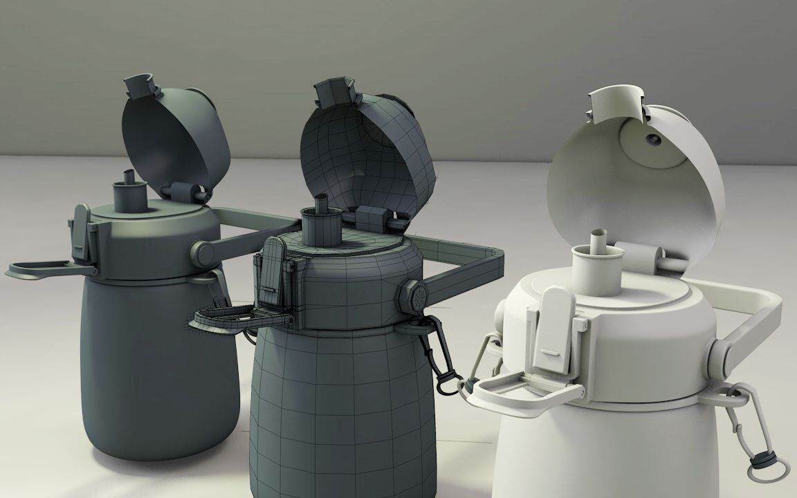 C4D建模练习 儿童水杯 逆向思维的重要性