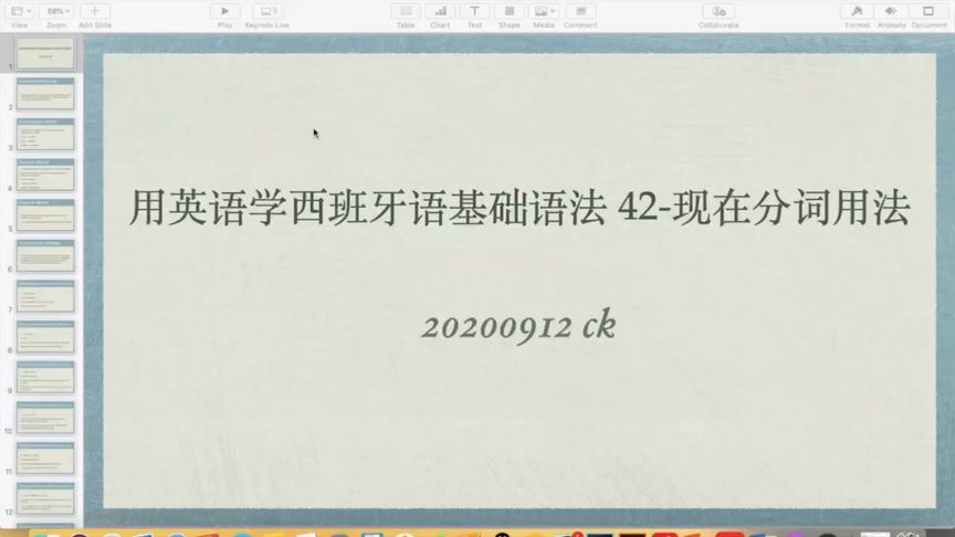 用英语学西班牙语基础语法42-现在分词用法