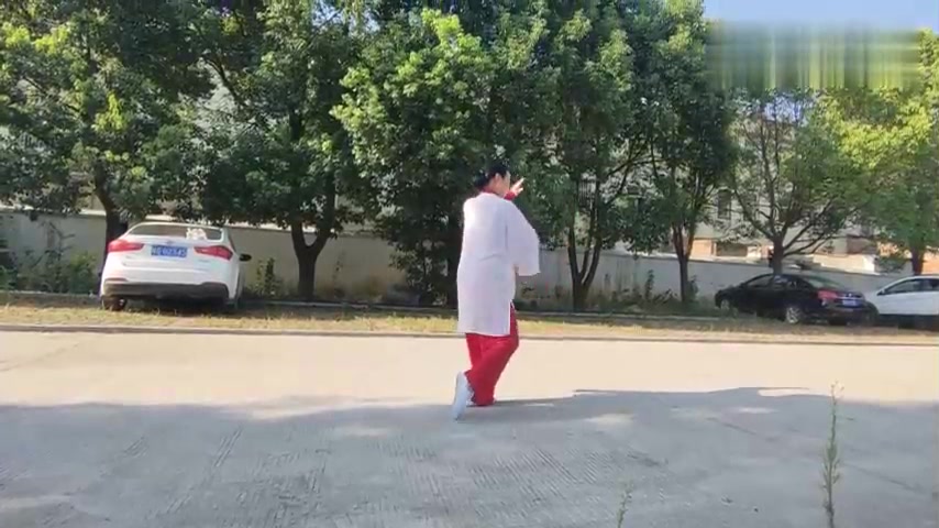 武术女老师现场演练太极拳二十八式慢动作教学!