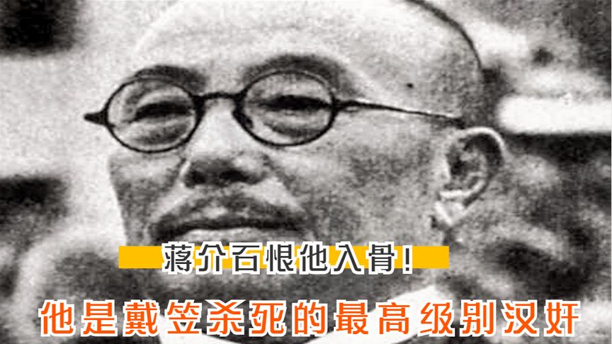 蒋介石恨他入骨,出门就带23个保镖,是戴笠杀死的最高级别汉奸