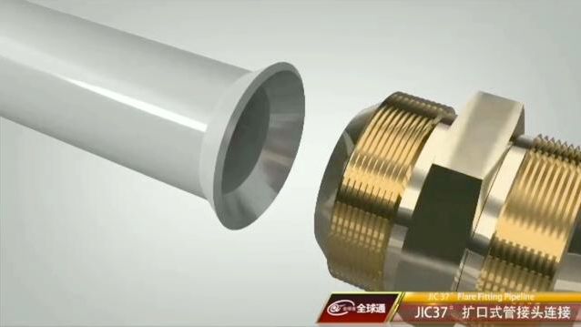 JIC37°扩口式管接头连接,精密液压钢管,液压系统专用管
