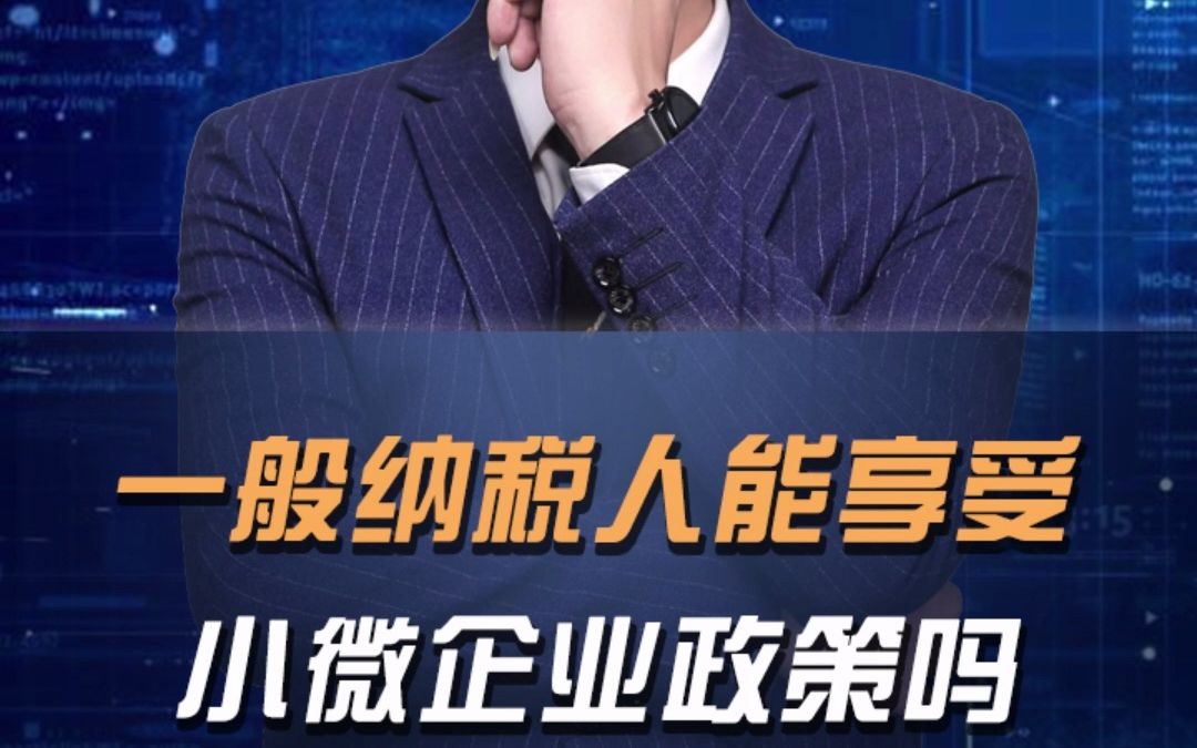 一般纳税人能享受小微企业政策吗