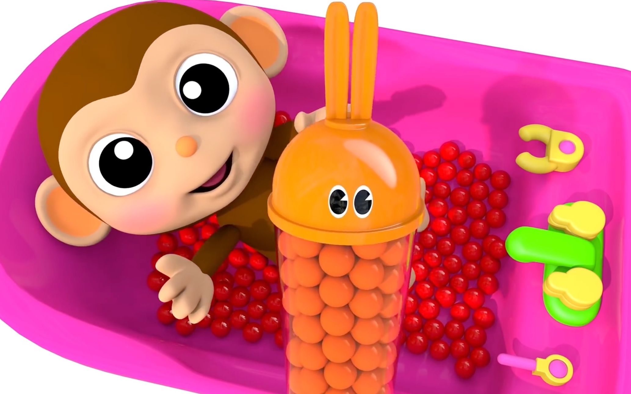 可爱的小猴子学习颜色,儿童早教益智动画,幼儿启蒙,幼儿教育