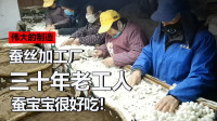 实拍30年蚕丝加工厂！丝绸原来是这样织出来的