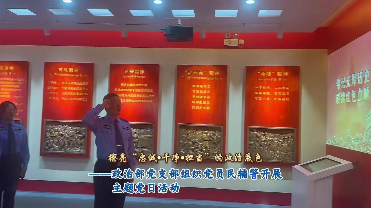 政治部党支部组织党员民辅警开展主题党日活动