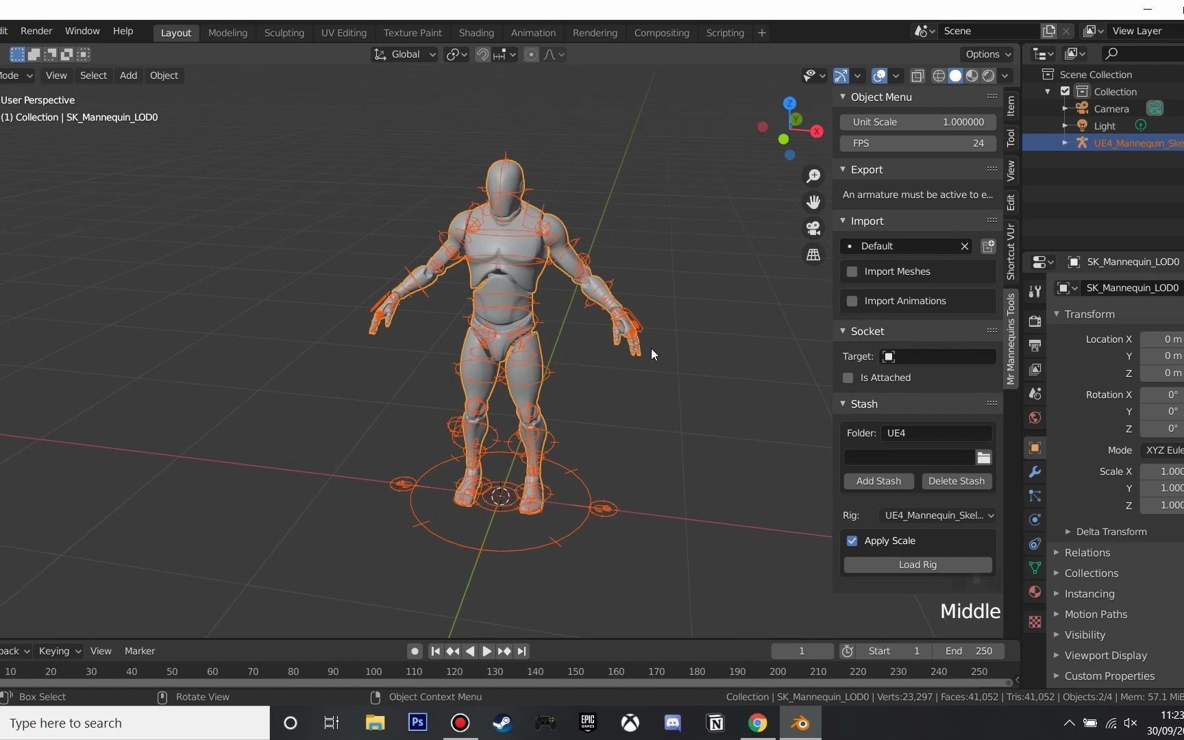 【转载】如何给UE4小白人添加动画(带绑定模型)