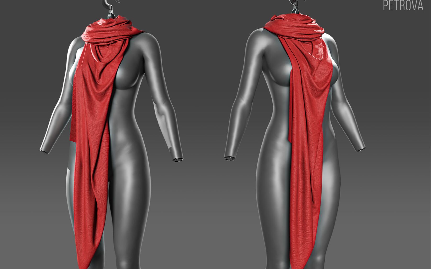 ...案例教程CLO围脖纸样工程zprj文件FBX格式OBJ素材分享 欢迎白嫖