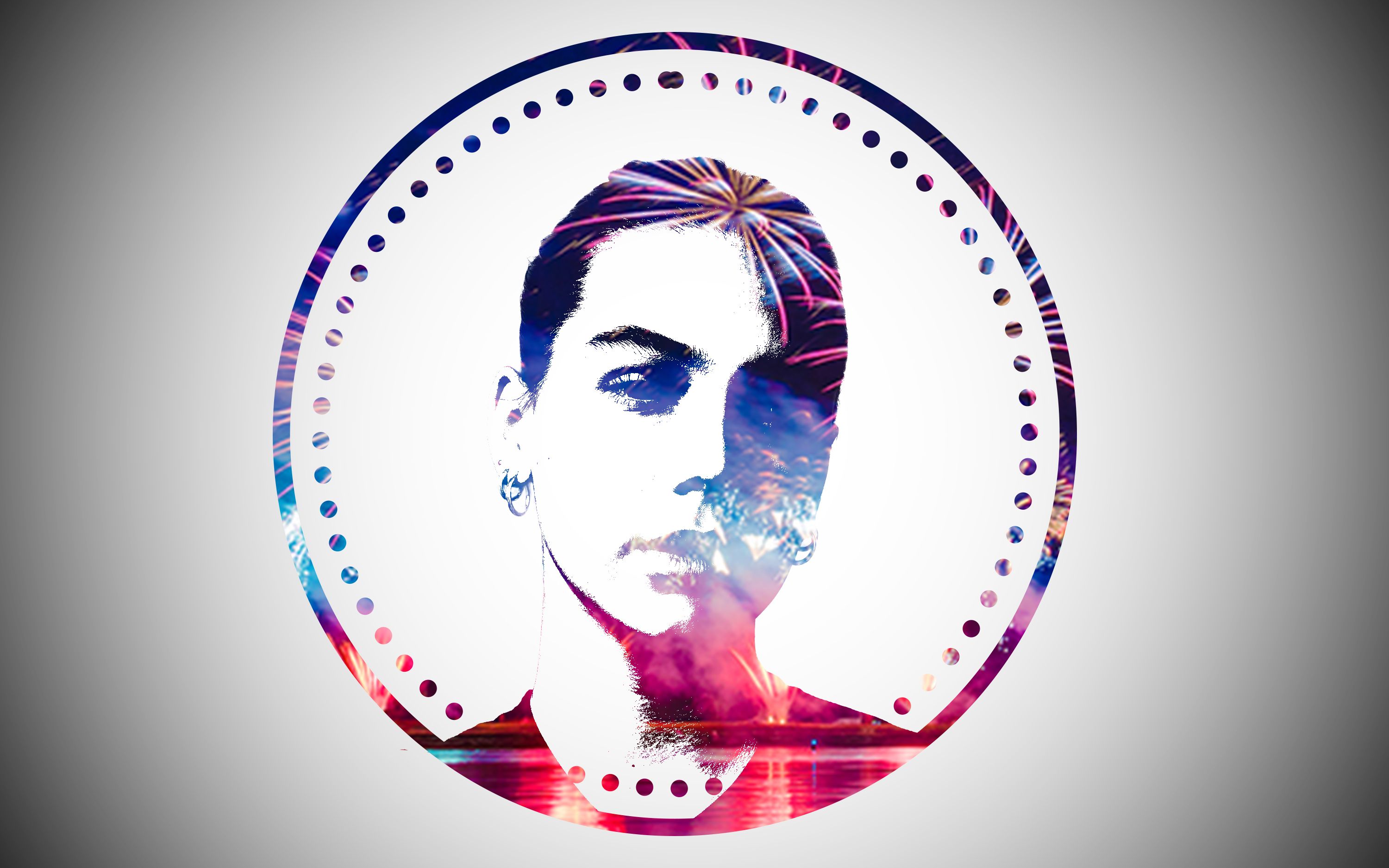 Photoshop2023,PS作品,人脸图案创意标志设计