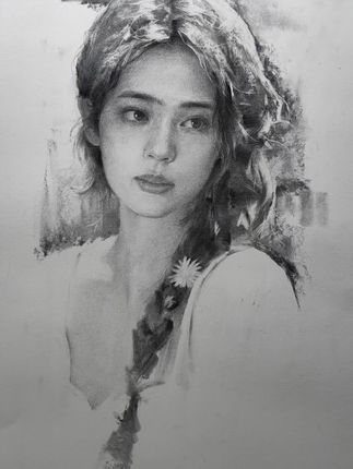 素描线条流畅,画面超好看!