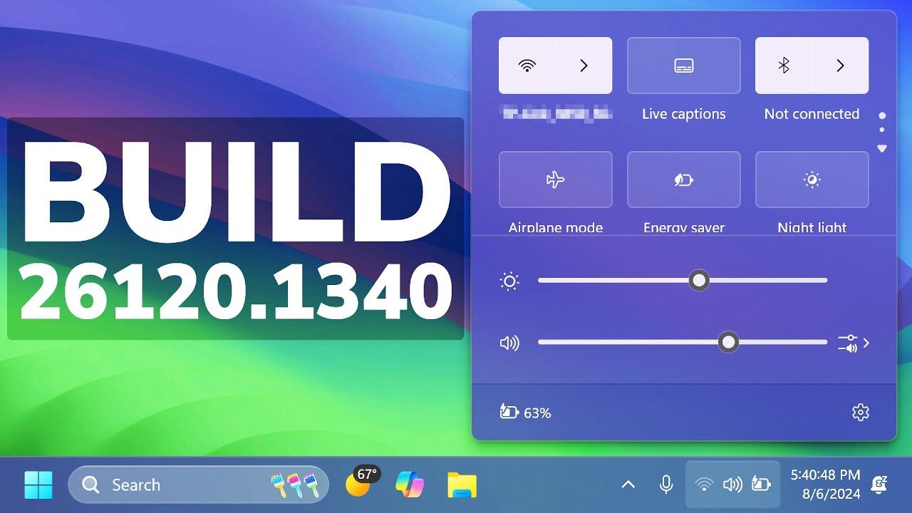 ...新版 Build 26120.1340(Dev)系统更新:优化鼠标控制体验!改进节能选项!