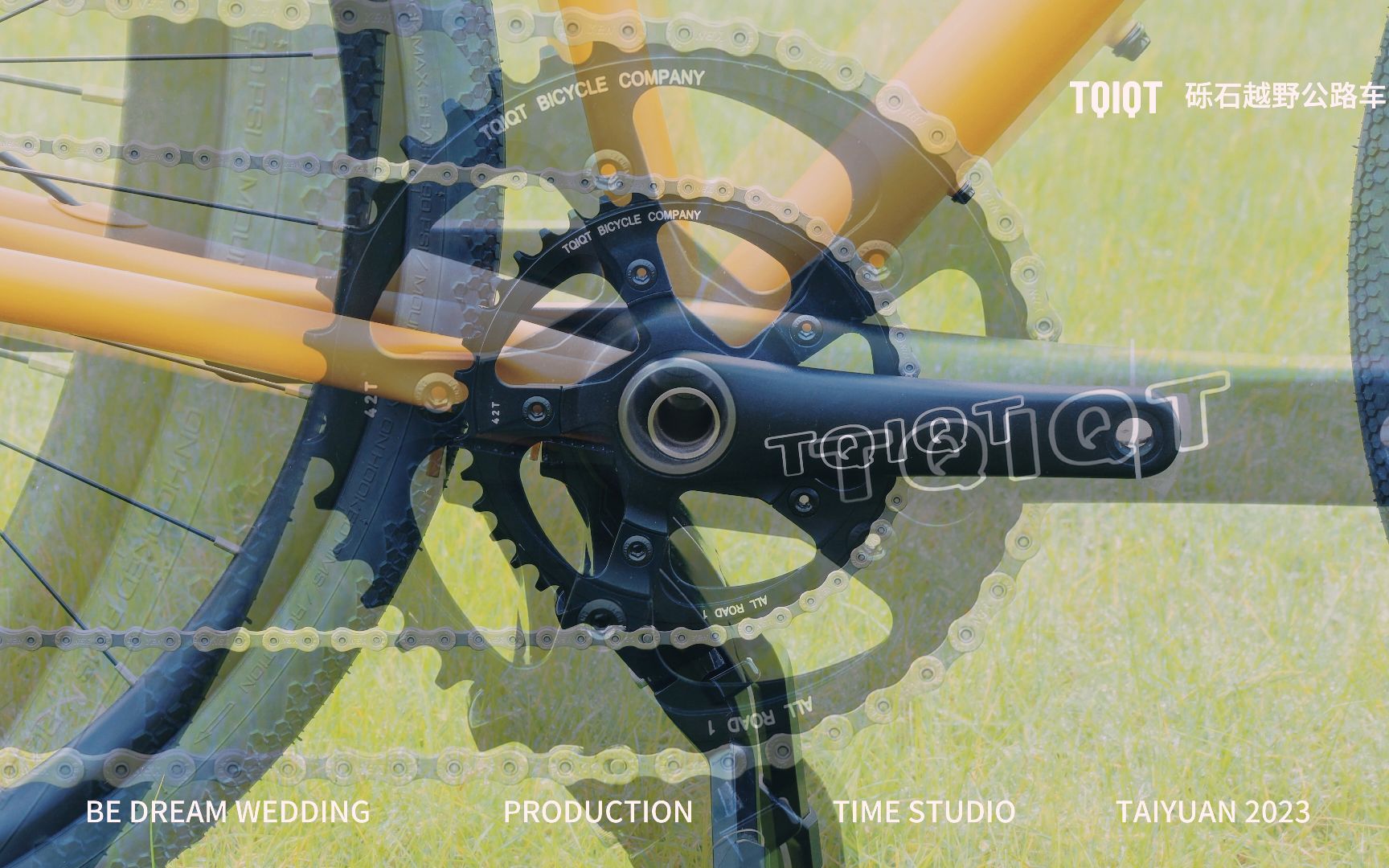 TQIQT钢架砾石越野公路车TG002 梨黄色