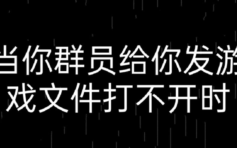 当你群员给你发游戏文件打不开时