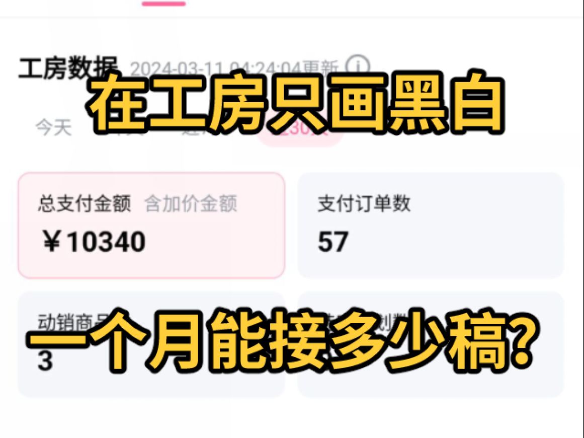 ...工房只画黑白一个月工作报告(从审核过审到接稿接单约稿及作品展示)