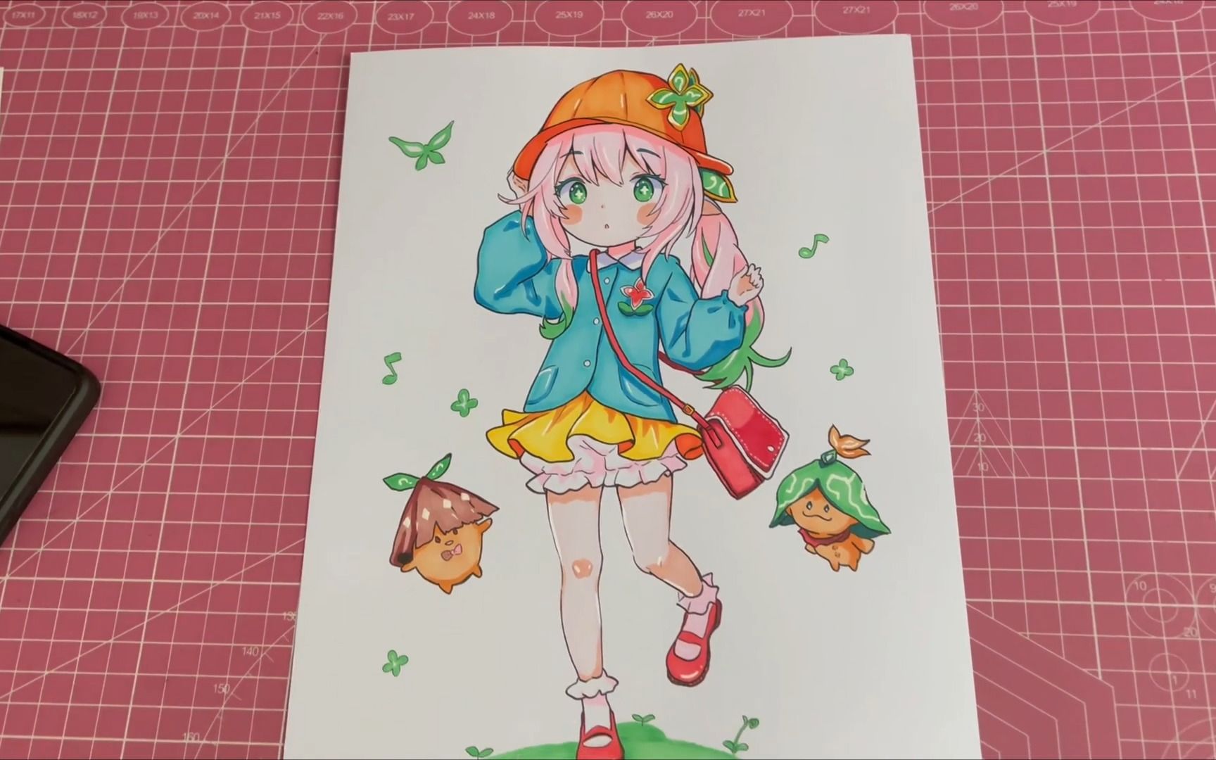 画了个可爱的小学生草神