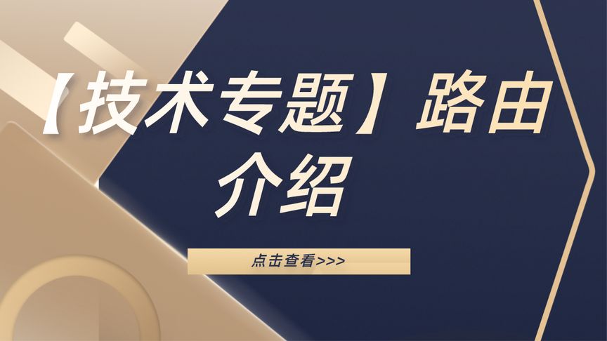 【技术专题】路由介绍