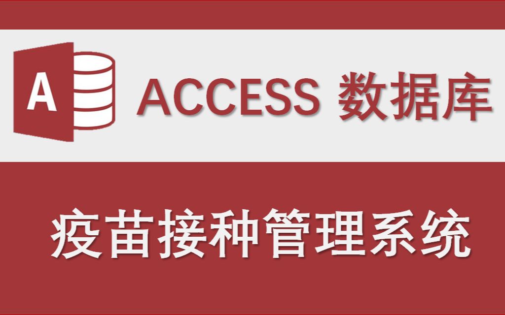 【疫苗接种管理系统】-Access数据库系统设计制作实例