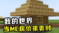 我的世界:当MC房价很贵,房子只有1平米大,进门只能靠活塞?
